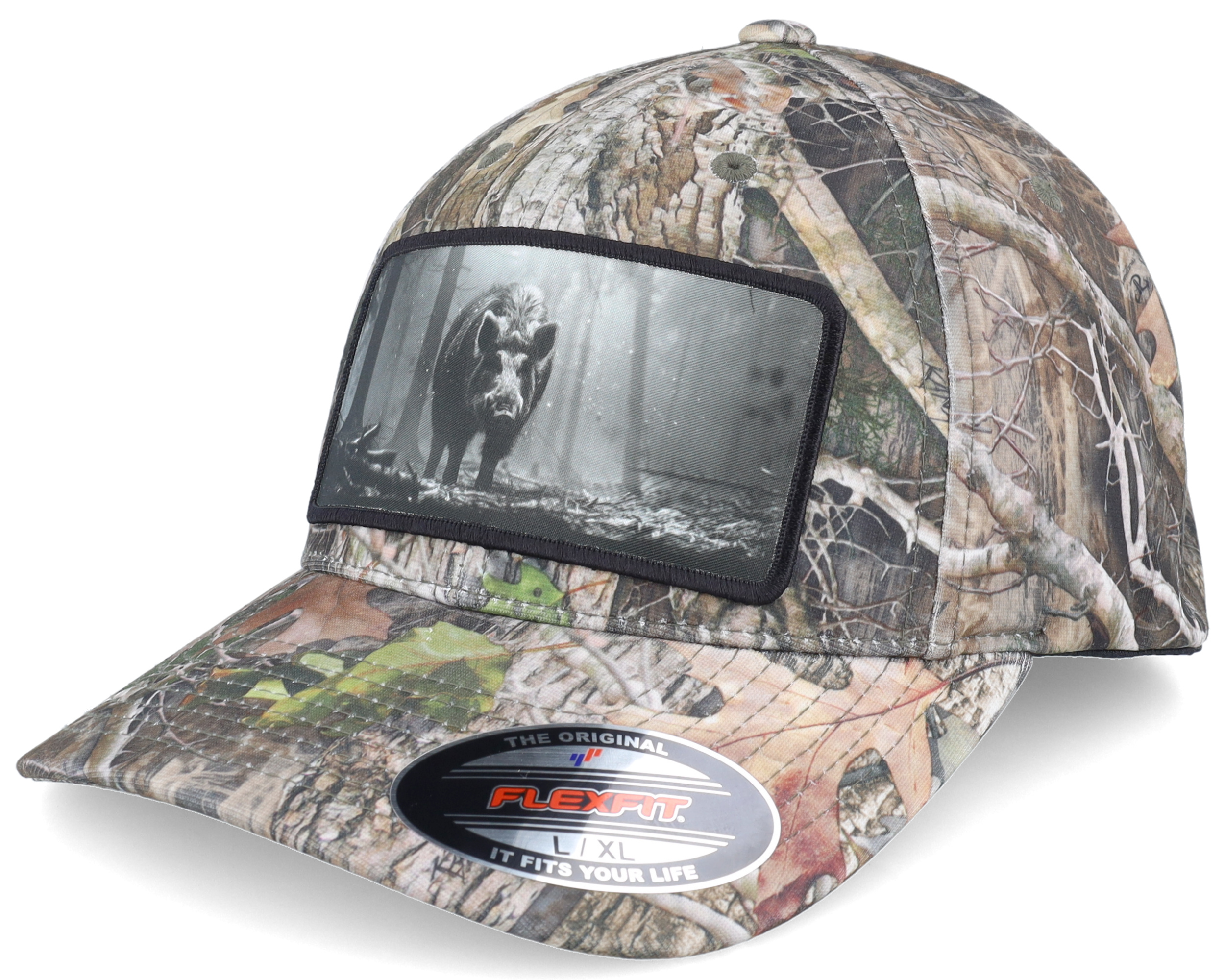 Big Boar Wide Timber Kanati Camo Pattern Flexfit | Hatstoreworld.com