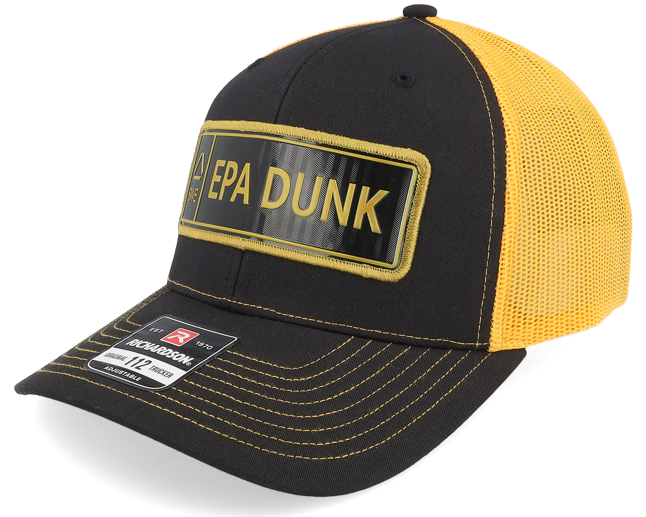 Epa Dunk Gold Registreringsskylt Black/Gold Trucker - Iconic | Hatstoreworld.com