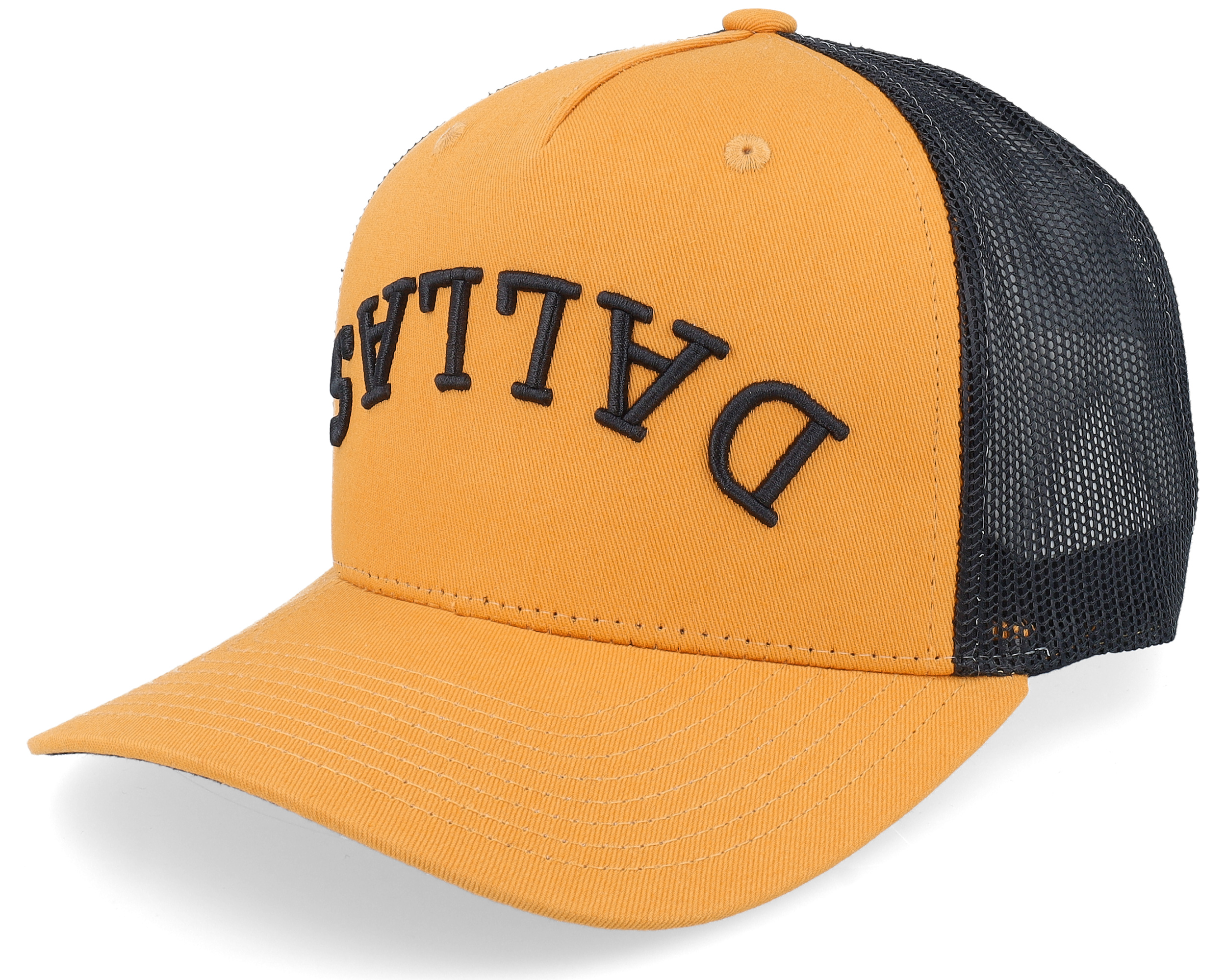 Dallas Upside Down 3d Logo Burnt Gold/Black | Hatstoreworld.com