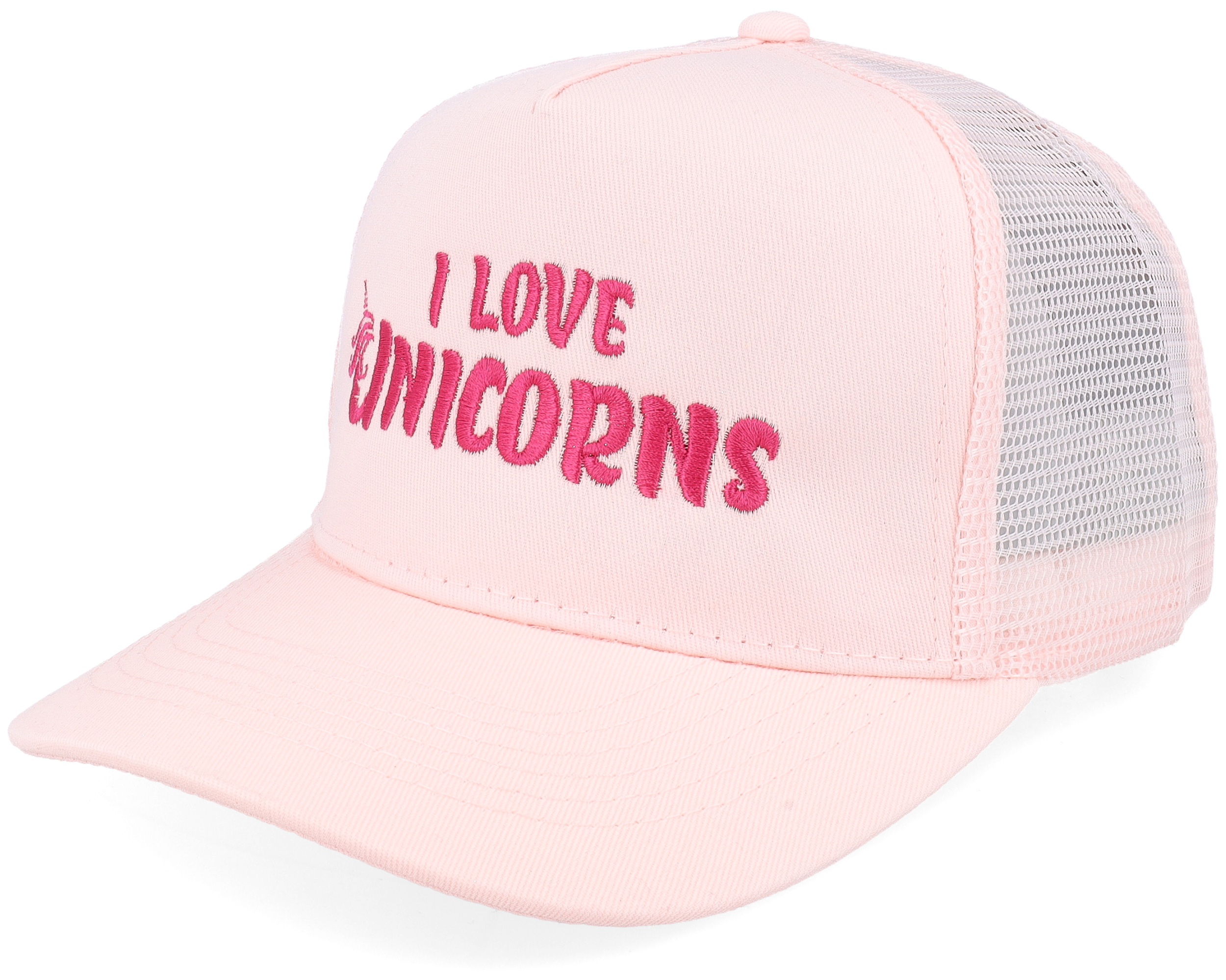 Kids I Love Unicorns Pastel Pink/Pastel Pink A-frame Trucker ...