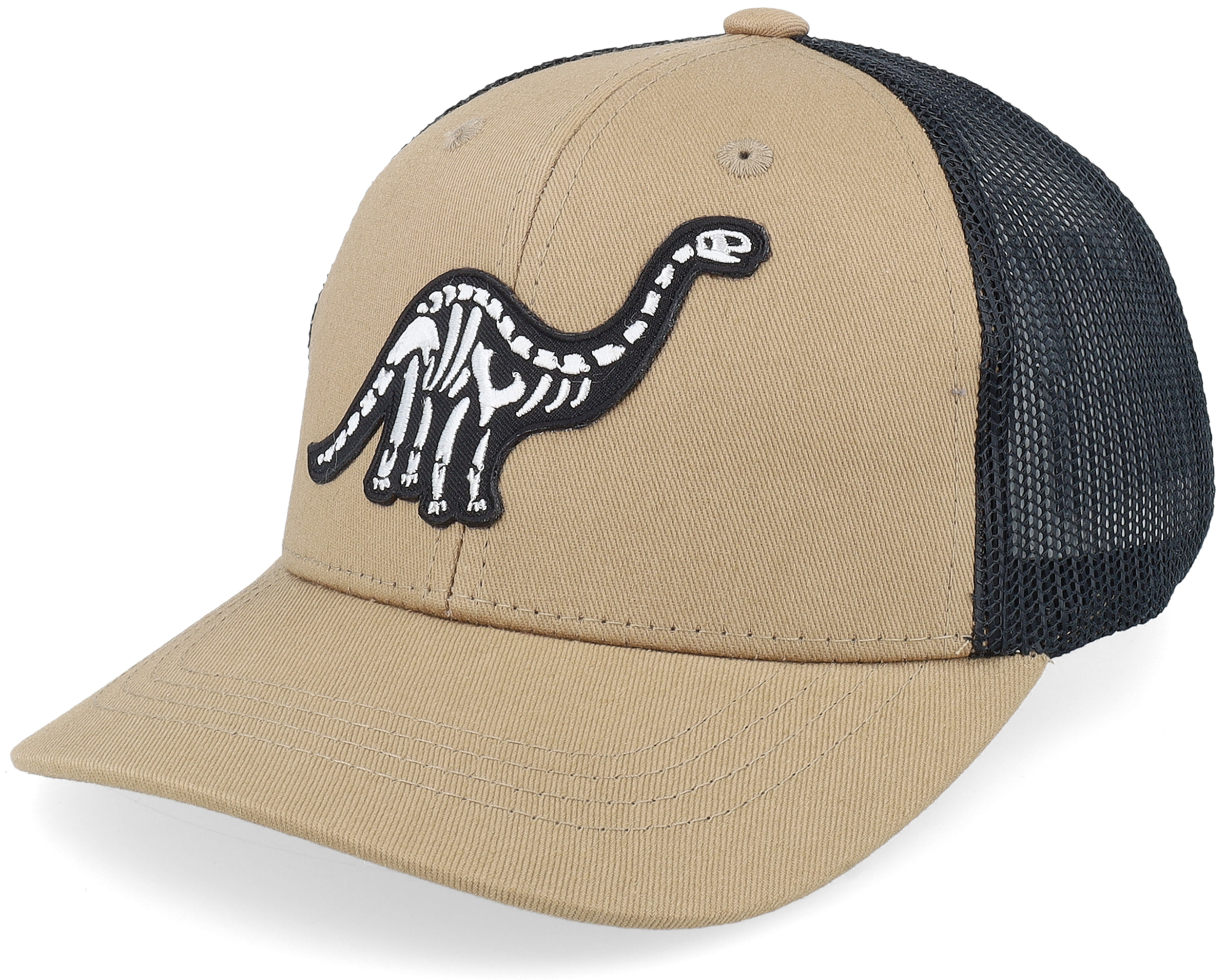Kids Brachiosaurus Skeleton Patch Brown/Black - Kiddo Cap ...