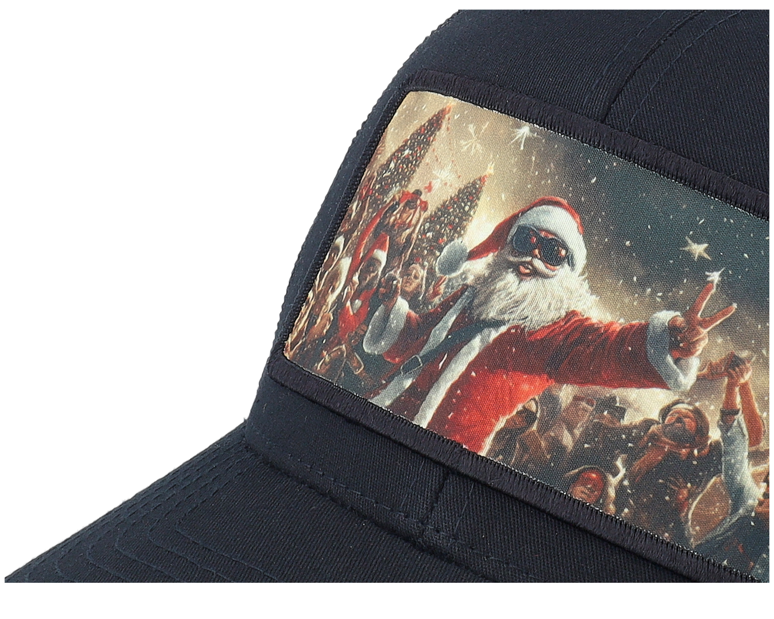 Santa Claus All In X mas Party Black Trucker Ho Ho Hats Cap Hatstore