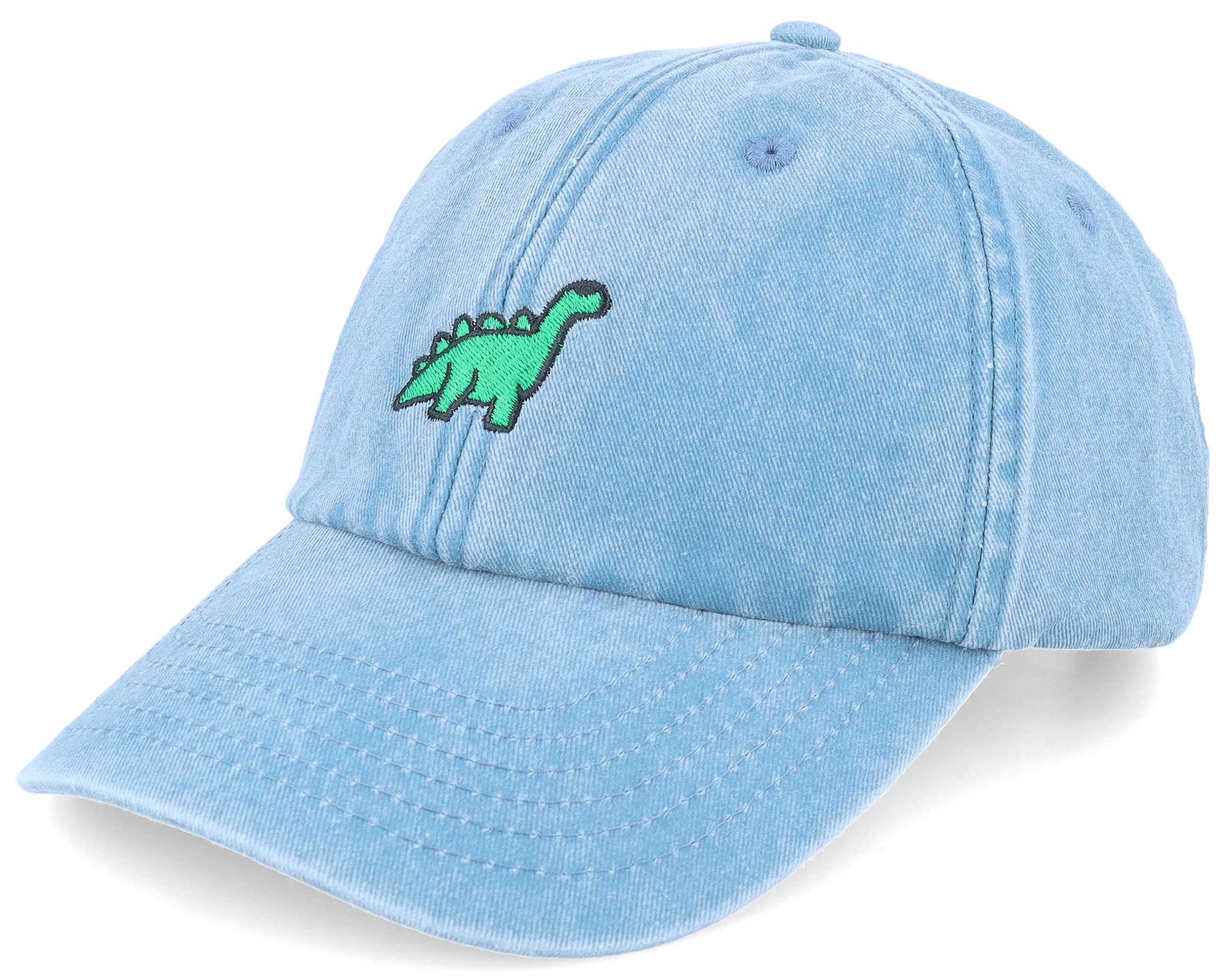Vintage Washed Denim Light Blue Dad Cap - Iconic - Hatstore.se