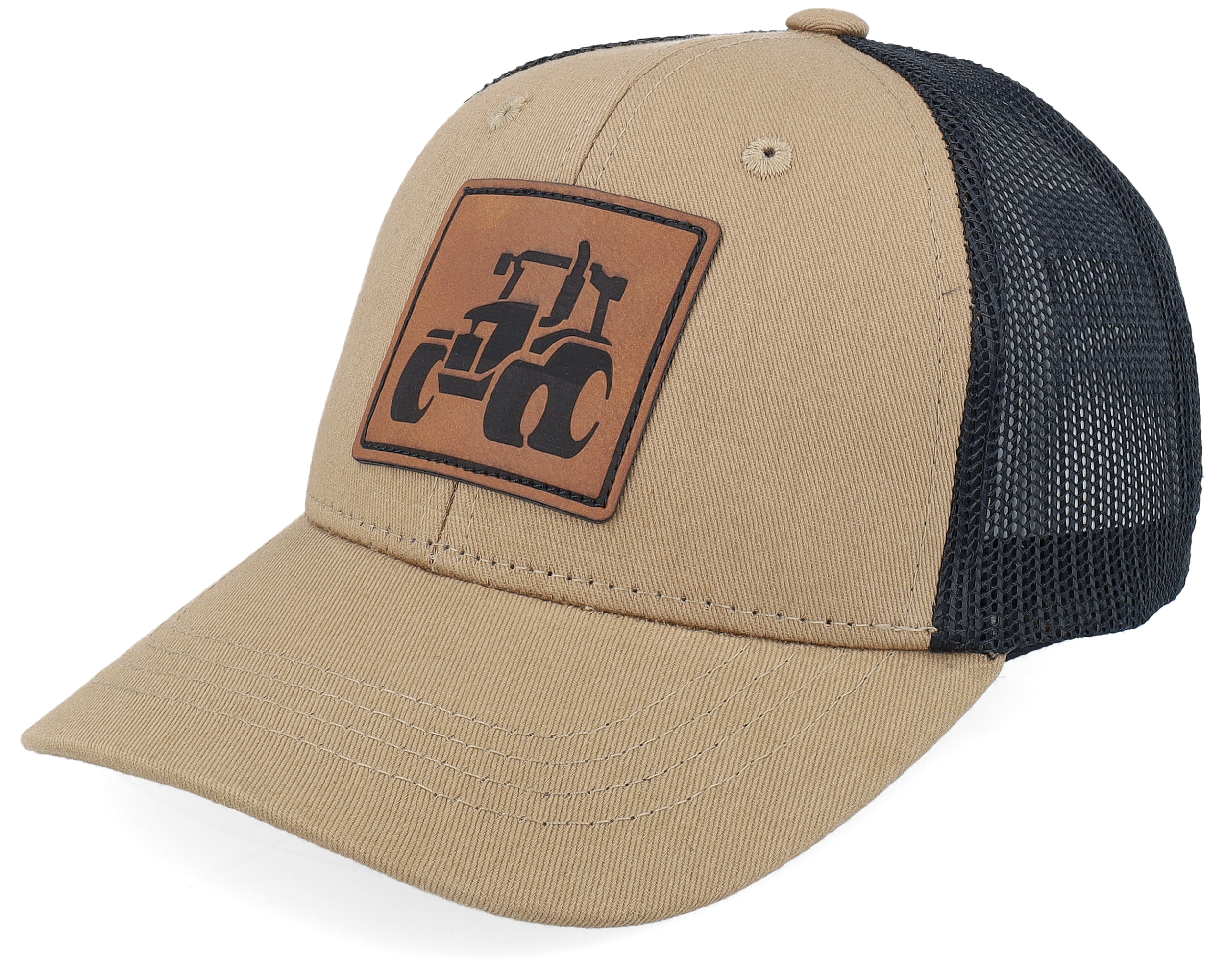Kids Tractor Engraved Box Patch Caramel/Black Trucker - Kiddo Cap ...