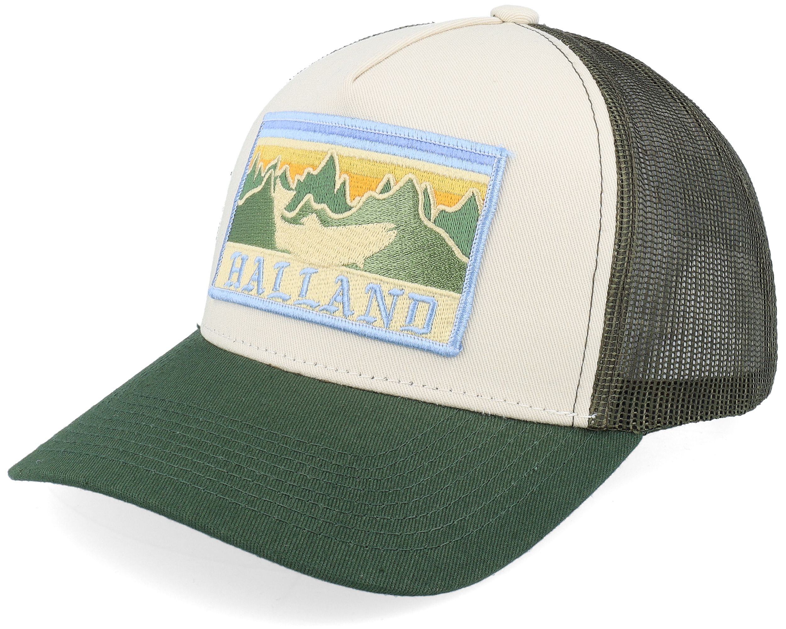 Swedish Halland Landscape Stone/Olive/Dark Green A-Frame Trucker ...
