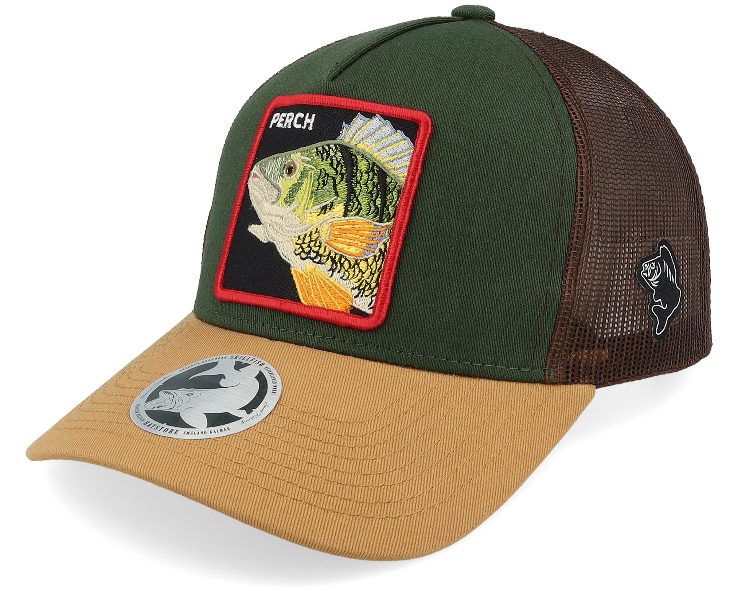 Perch Box Dark Green/Brown/Wheat A-frame Trucker - Skillfish ...