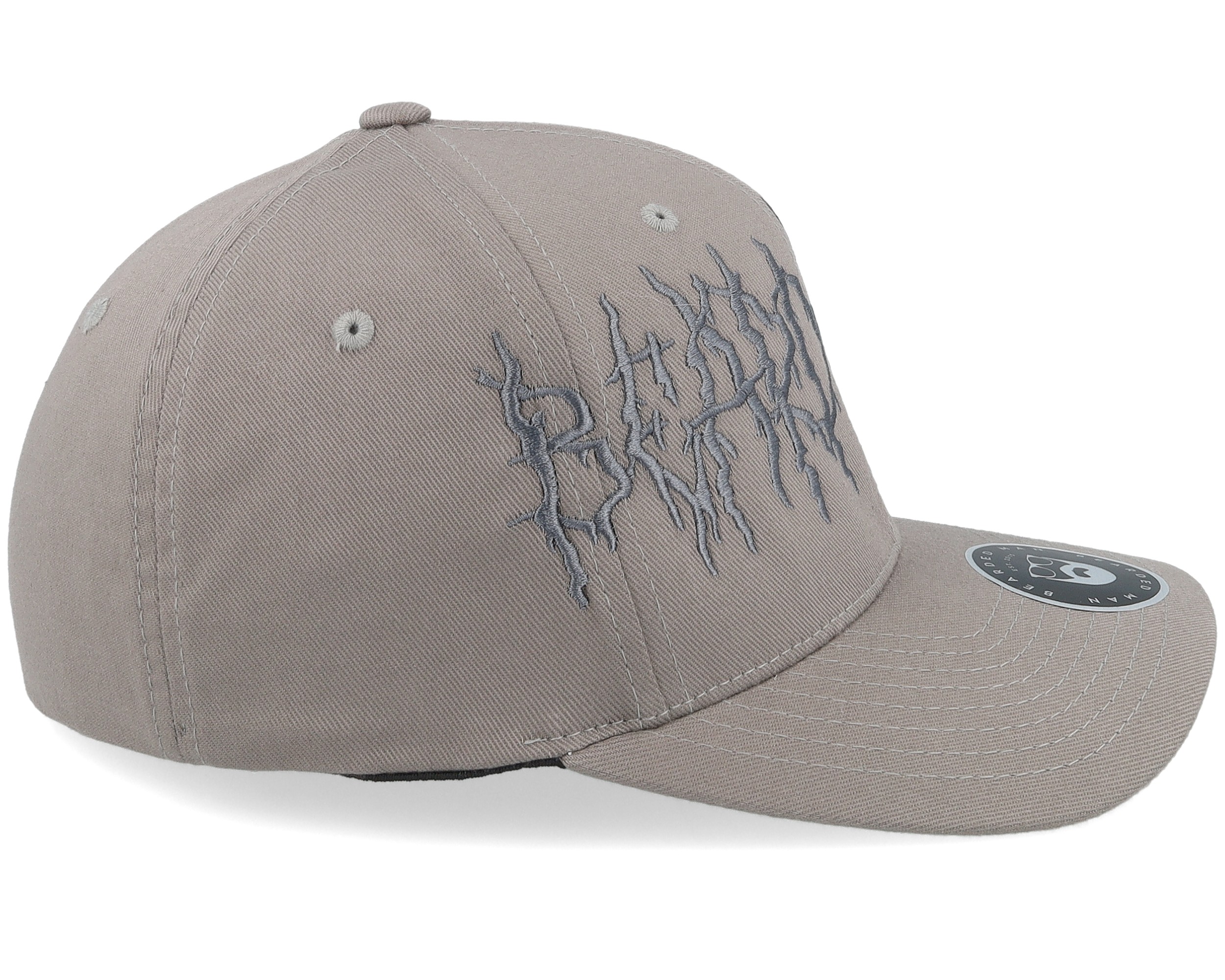 Big Death Metal Logo Grey Wooly Combed Flexfit | Hatstore.com