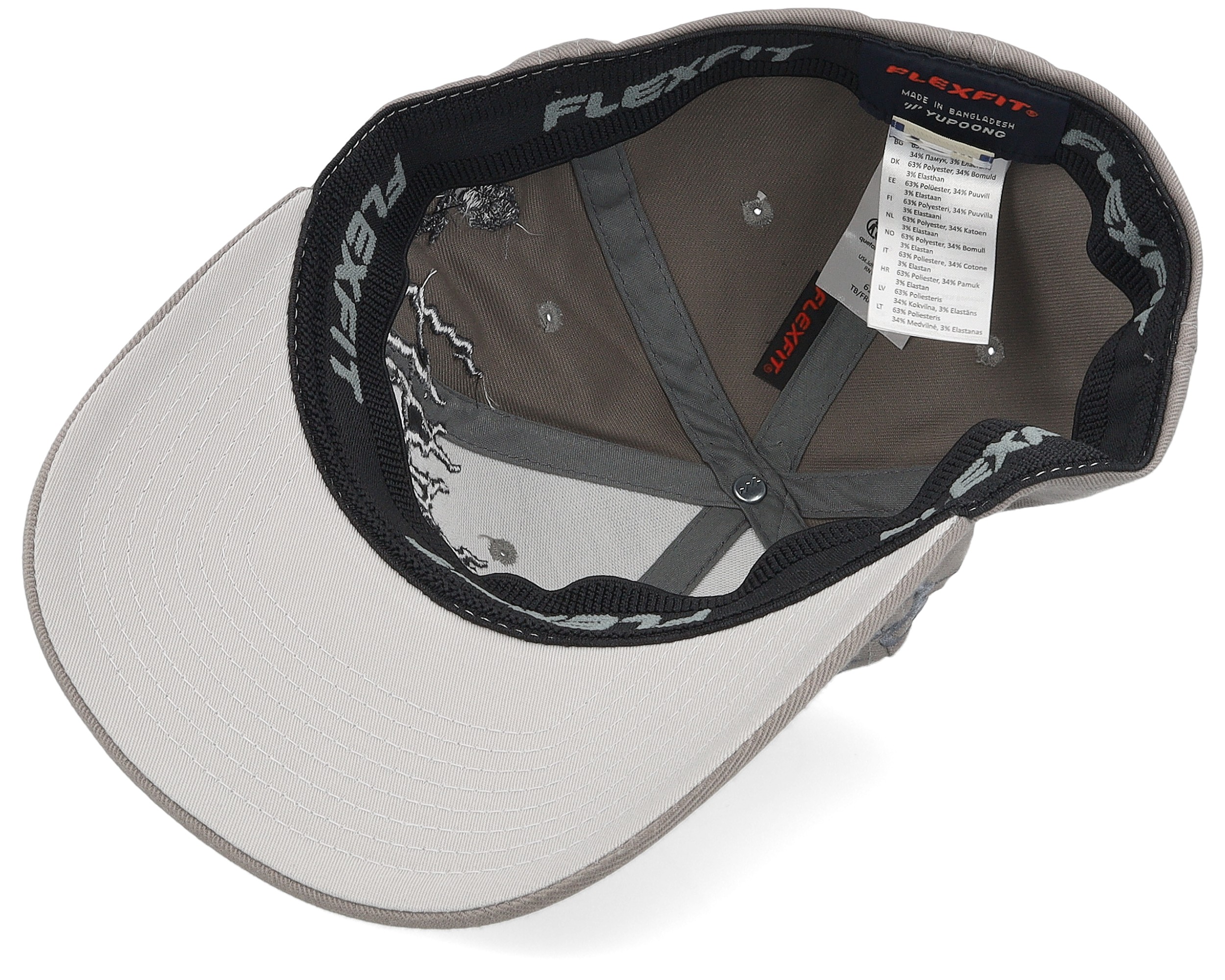 Big Death Metal Logo Grey Wooly Combed Flexfit | Hatstore.com