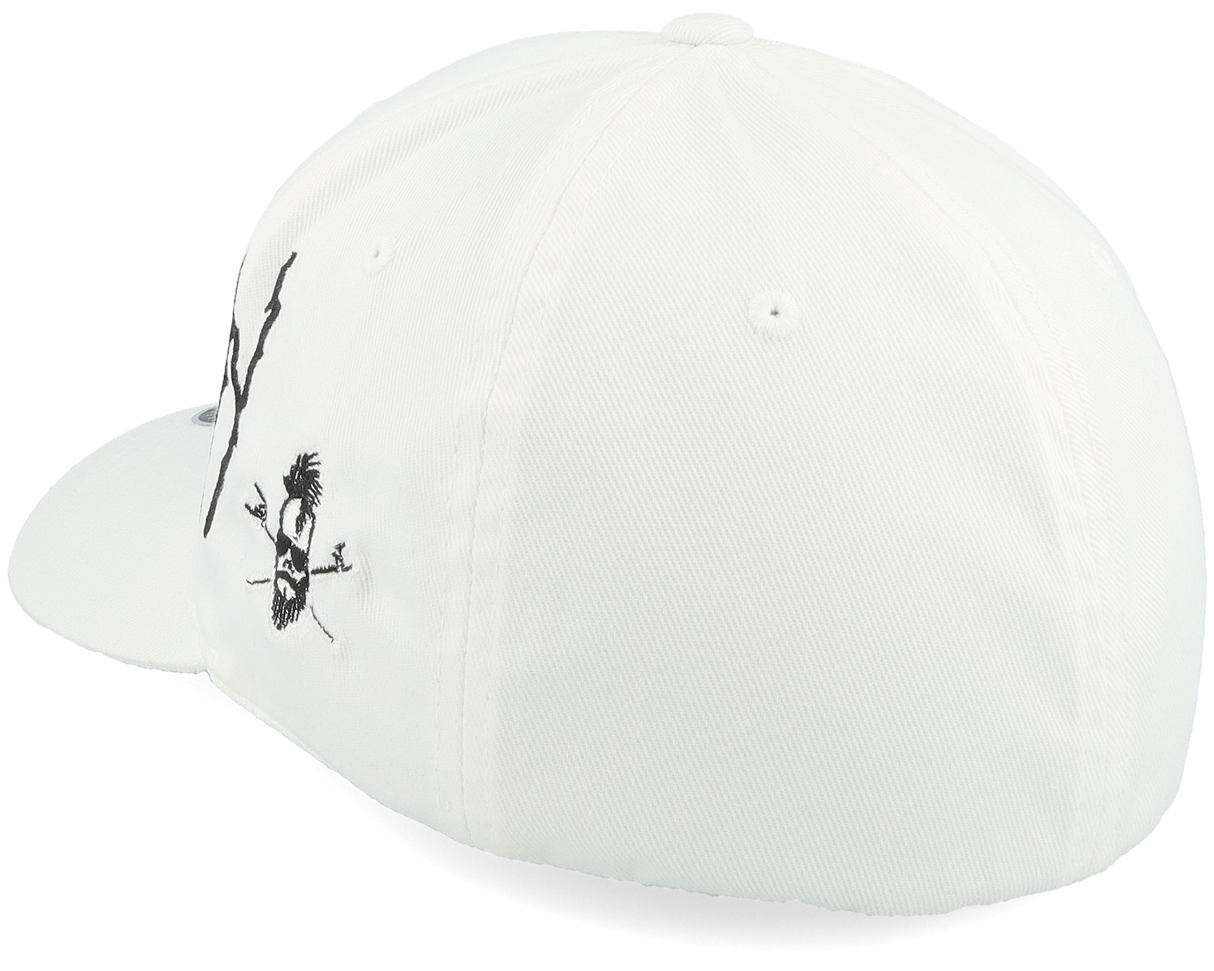 Big Death Metal Logo Wooly Combed White Flexfit | Hatstore.com