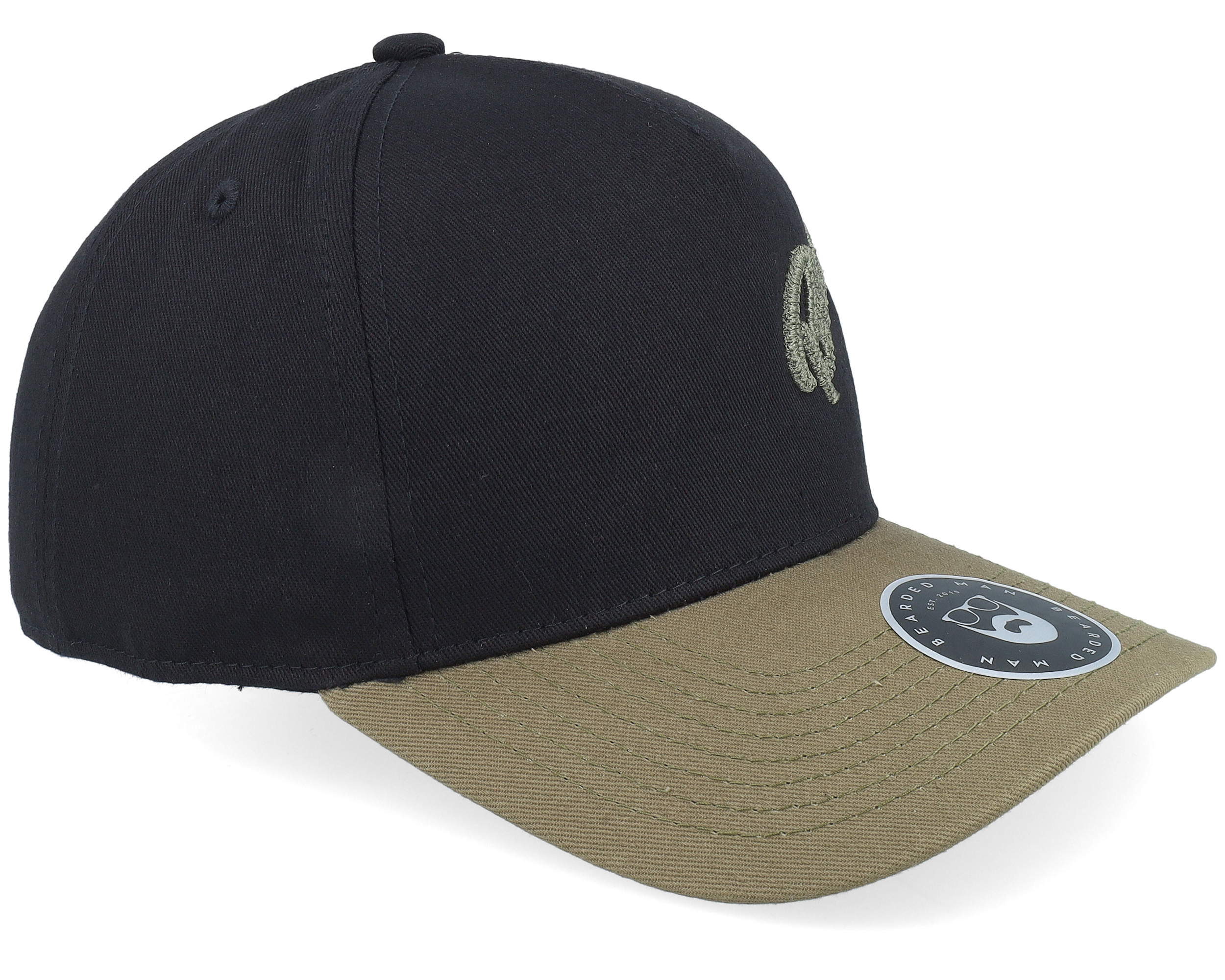 Side Arch 3d Logo Black/Dark Olive A-frame Adjustable | Hatstore.com