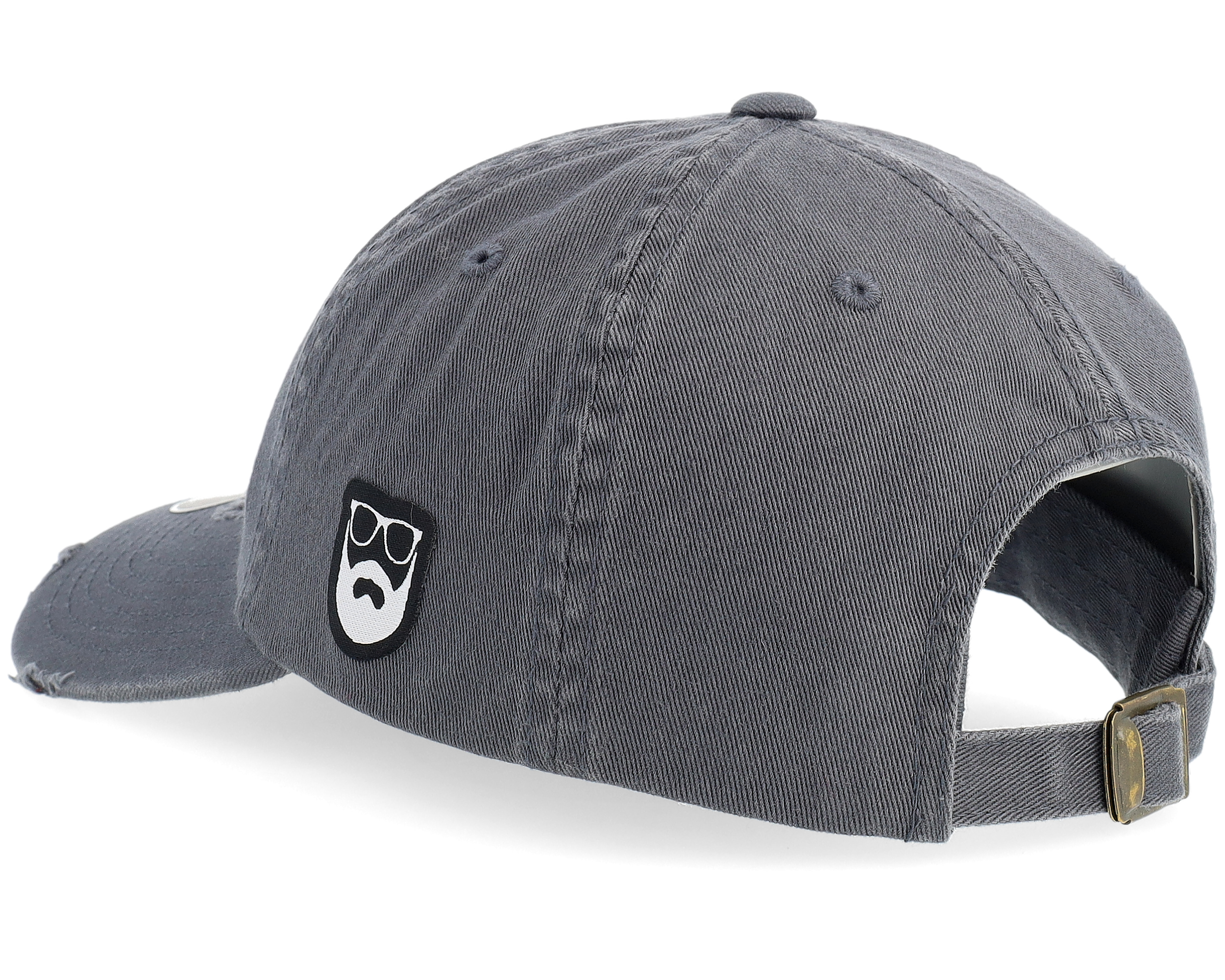 Bearded Legend Dark Grey Destroyed Dad Cap | Hatstore.com