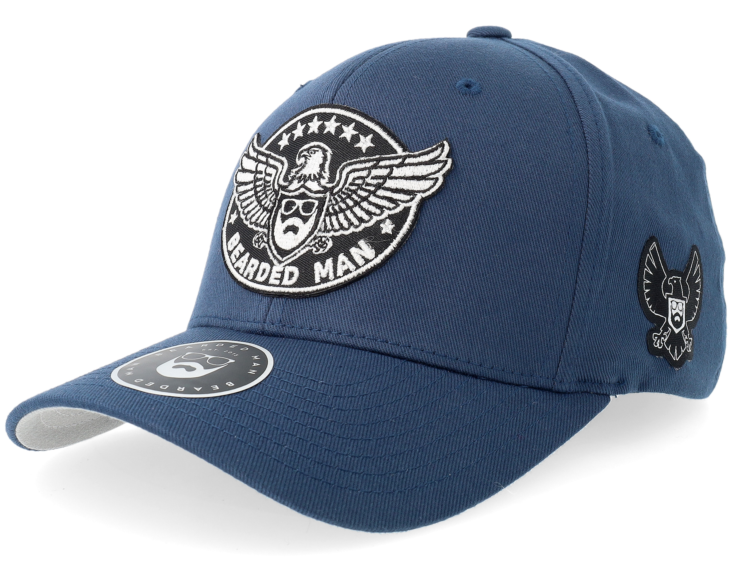 Eagle Logo Wooly Combed Navy Flexfit | Hatstore.com