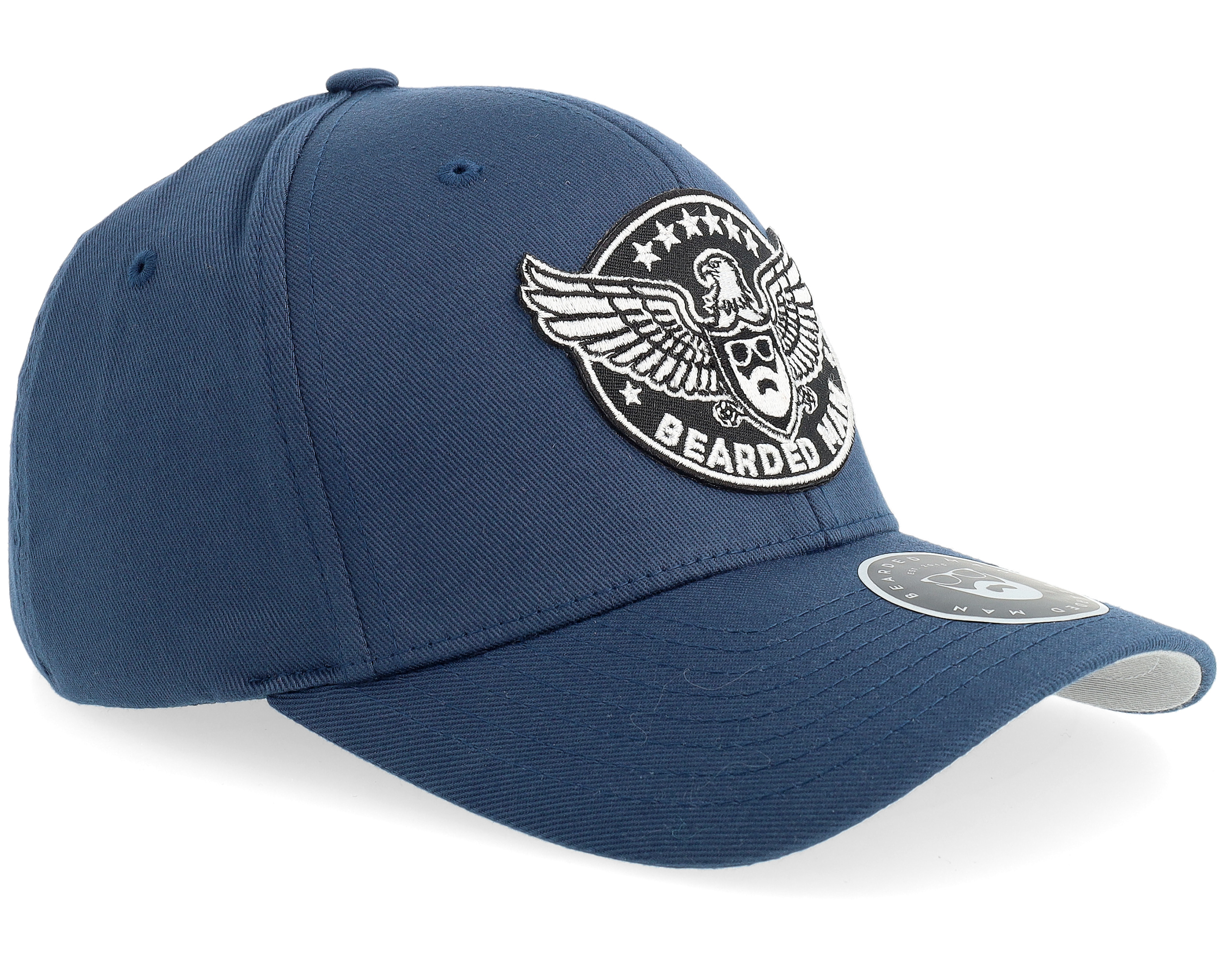 Eagle Logo Wooly Combed Navy Flexfit | Hatstore.com