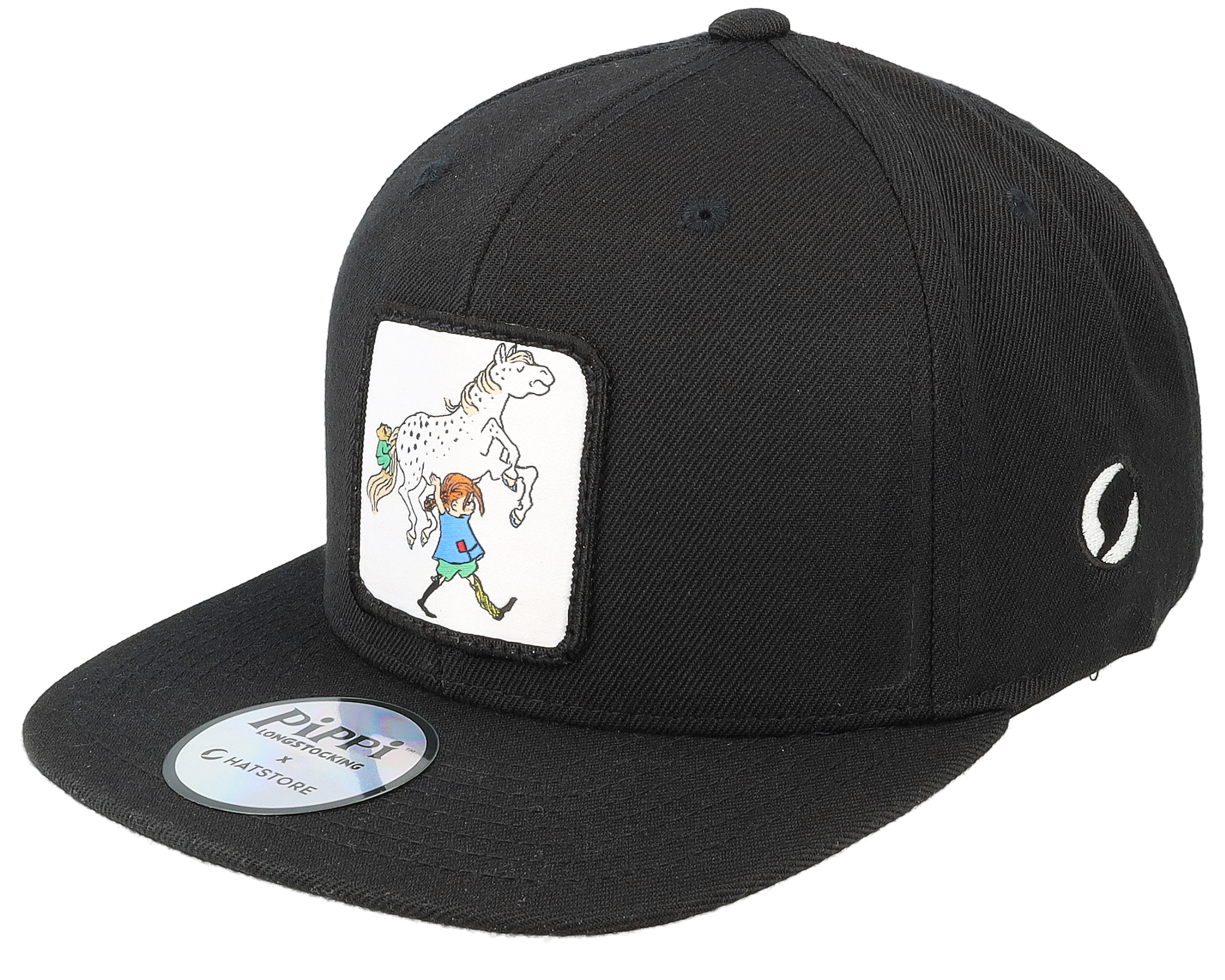 Kids Pippi Kleiner Onkel Black Snapback | Hatstoreworld.com