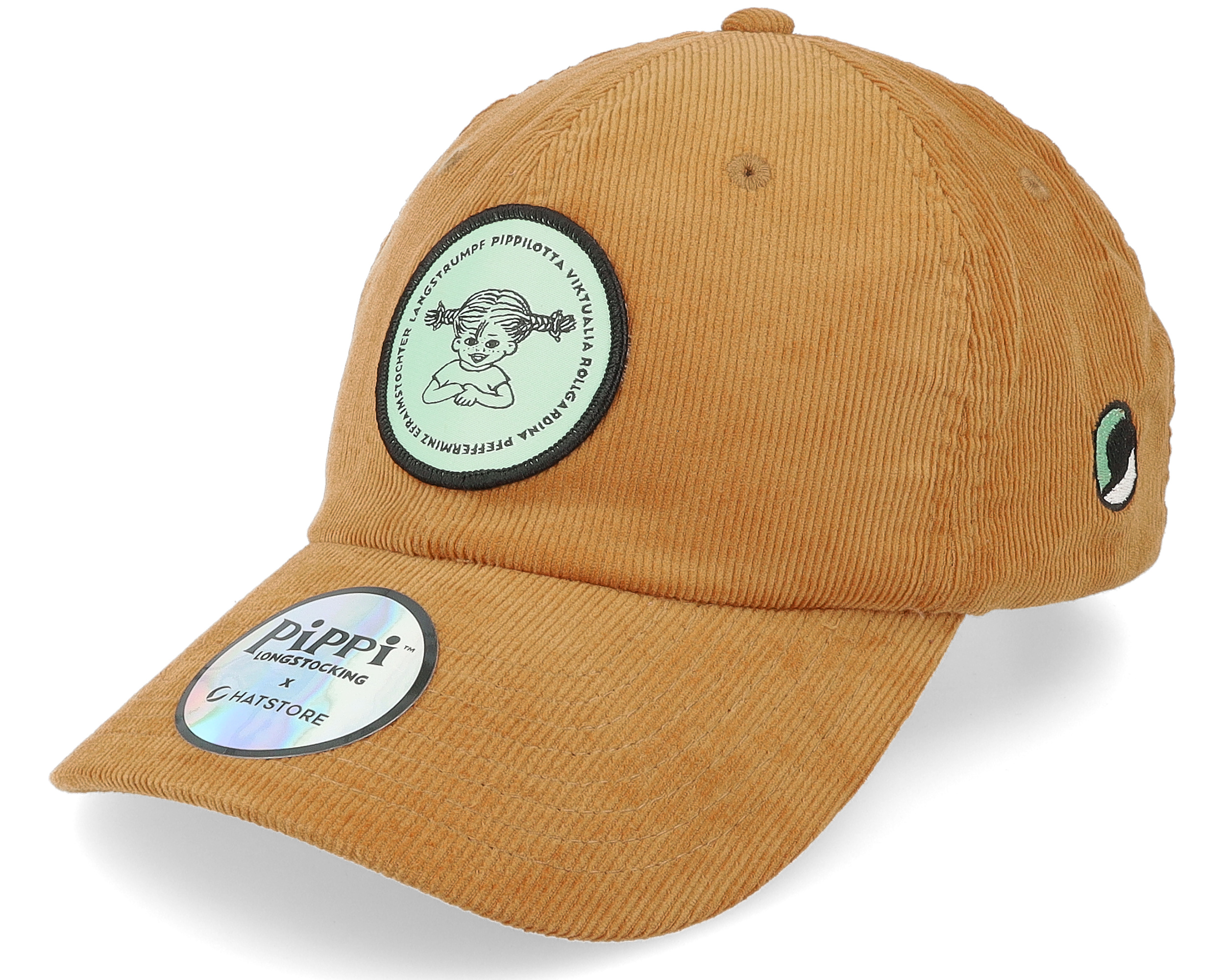 Pippilotta Brown/Mint Green Corduroy Dad Cap | Hatstoreworld.com