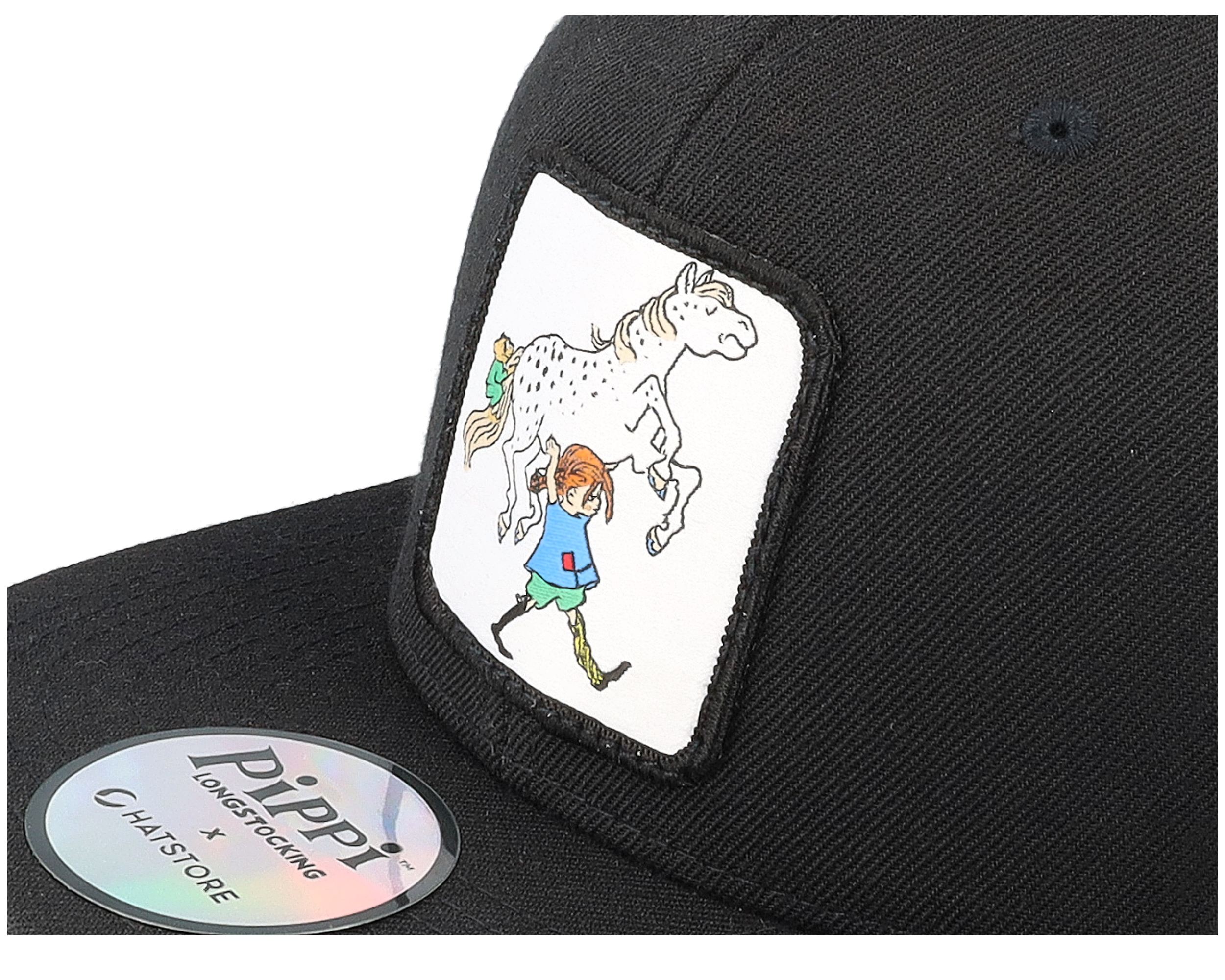 Kids Pippi The Horse Black Snapback - Pippi Longstocking ...