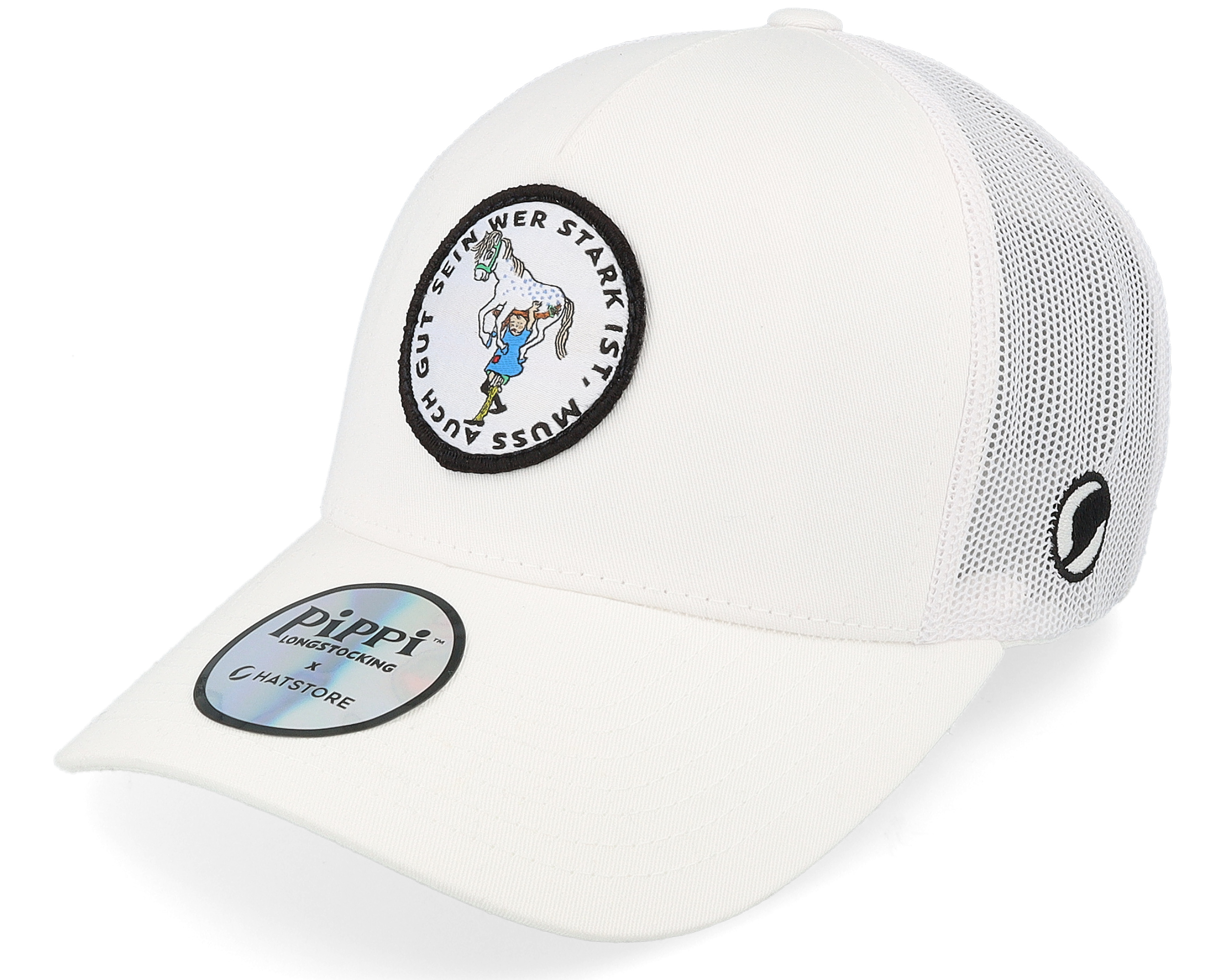Pippi Stark Quote White Trucker | Hatstoreworld.com