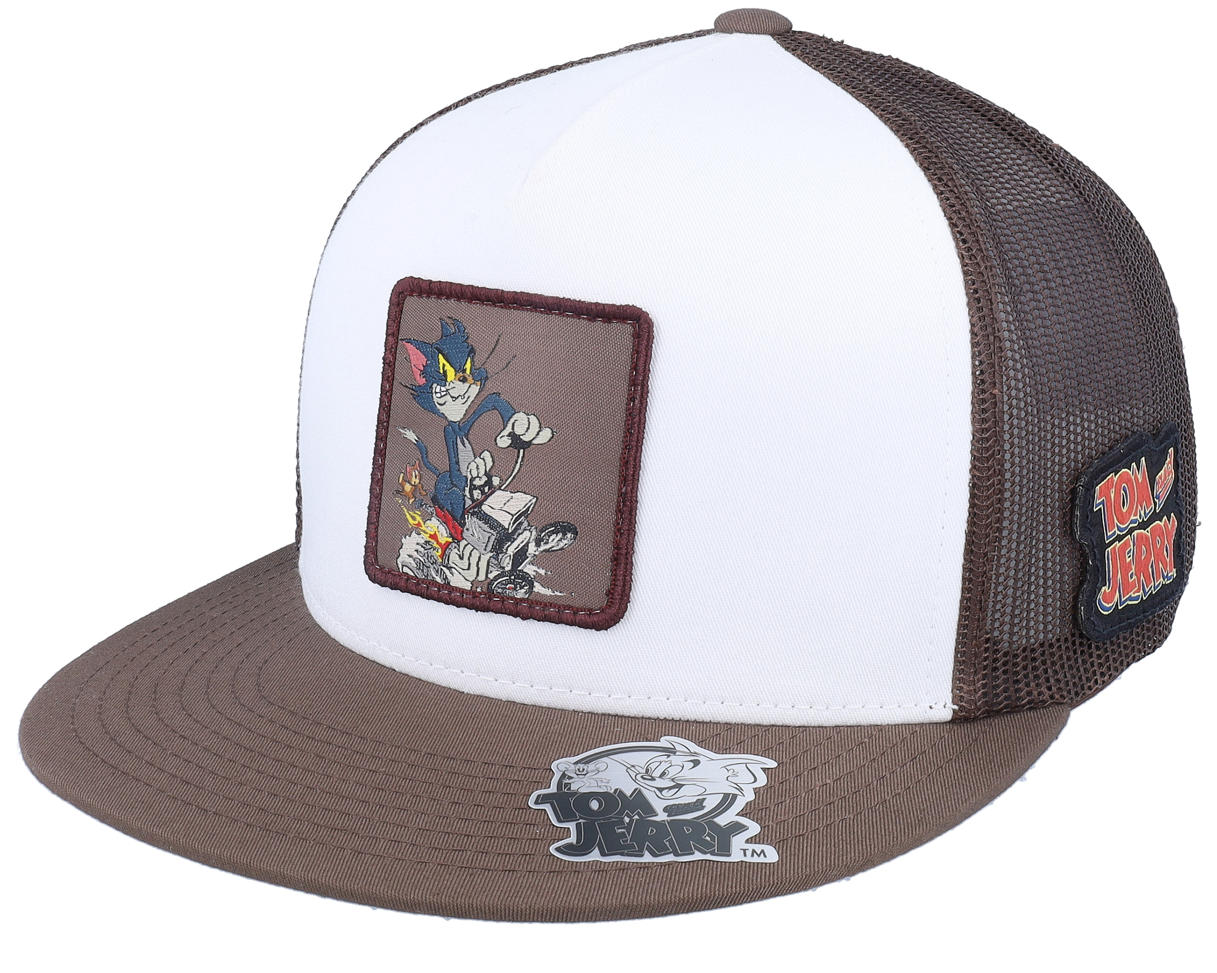 Tom Racing Brown/White Snapback - Tom & Jerry | Hatstoreworld.com