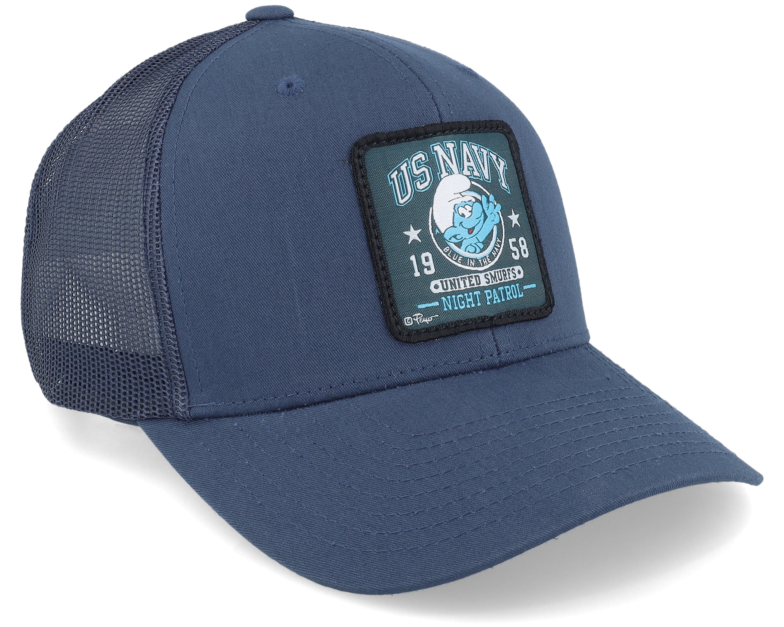 Us Navy Smurf Patch Navy Trucker - The Smurfs cap | Hatstoreworld.com