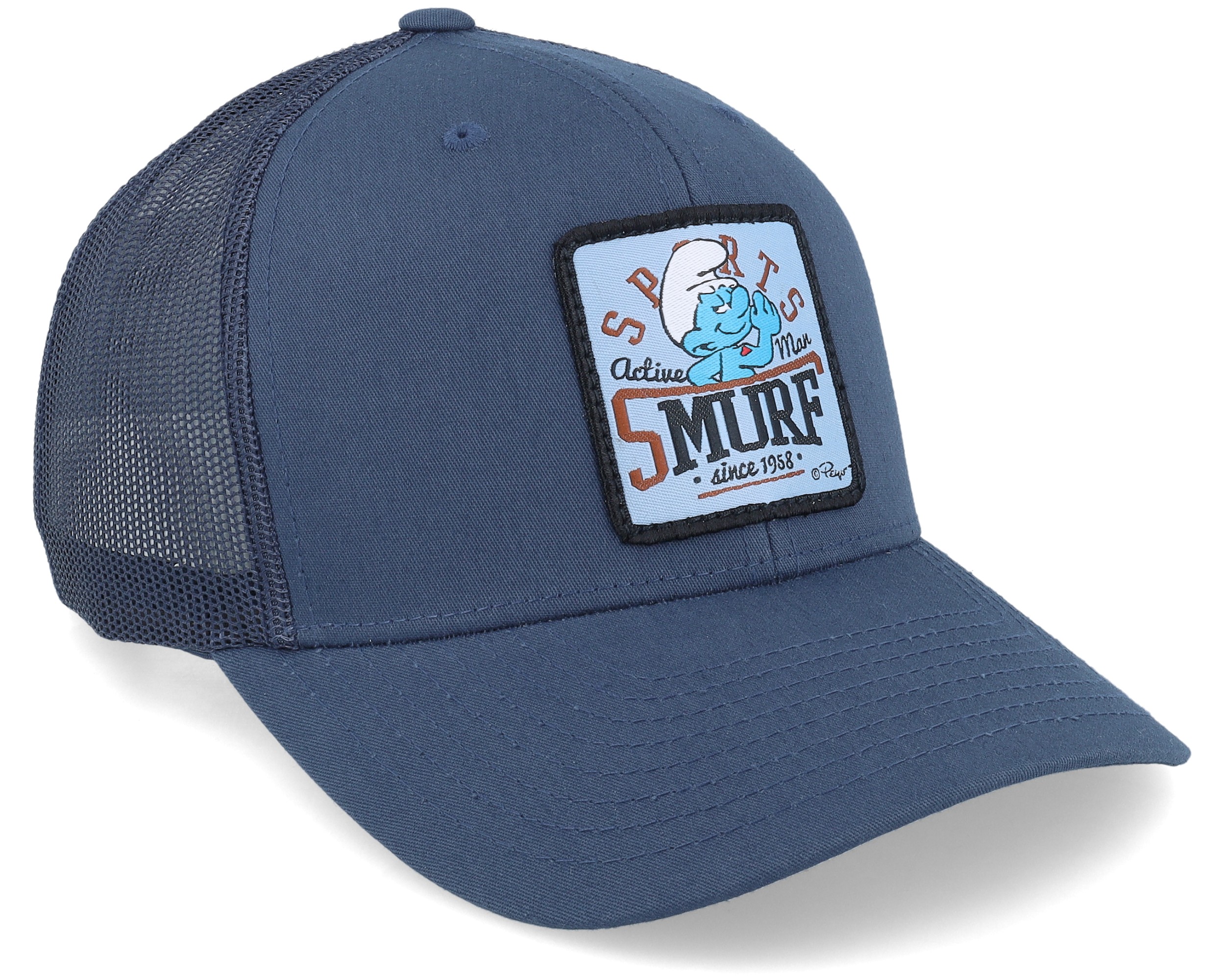 Sport Smurf Navy Trucker - The Smurfs cap | Hatstoreworld.com