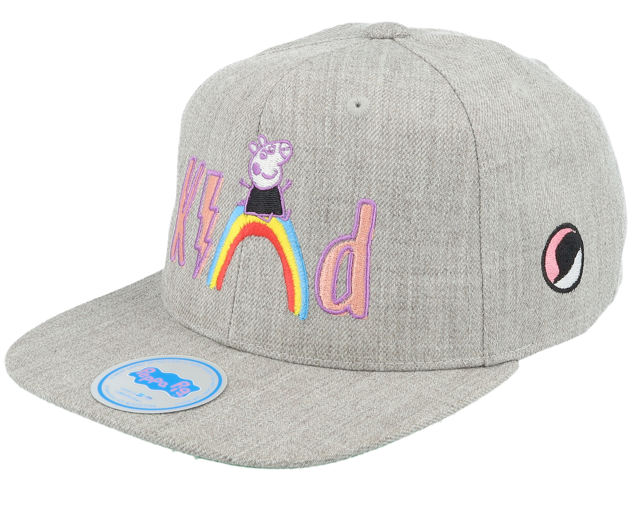 Kids Heather Grey Kind Rainbow Snapback | Hatstoreworld.com