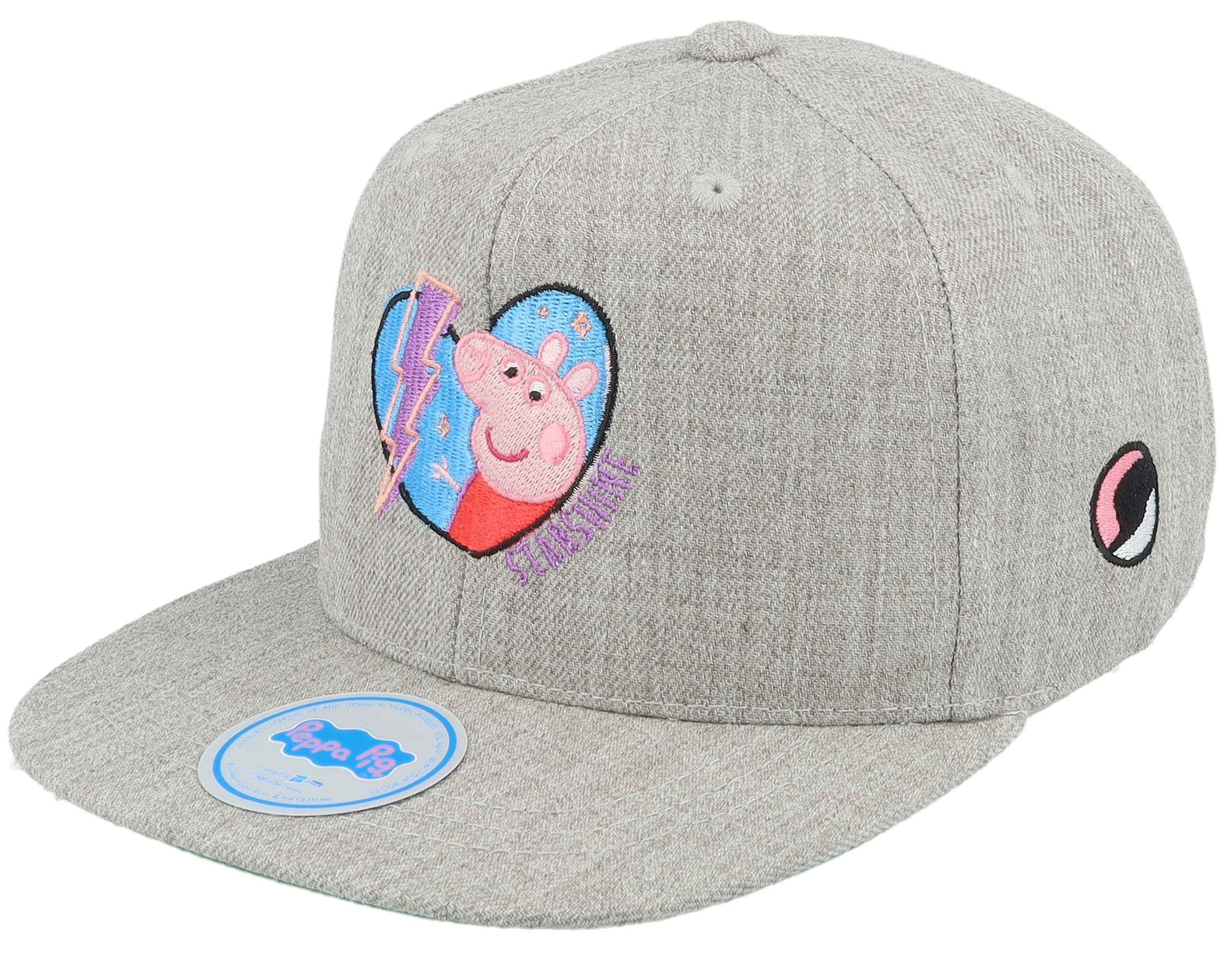 Kids Heather Grey Starshine Heart Snapback | Hatstoreworld.com