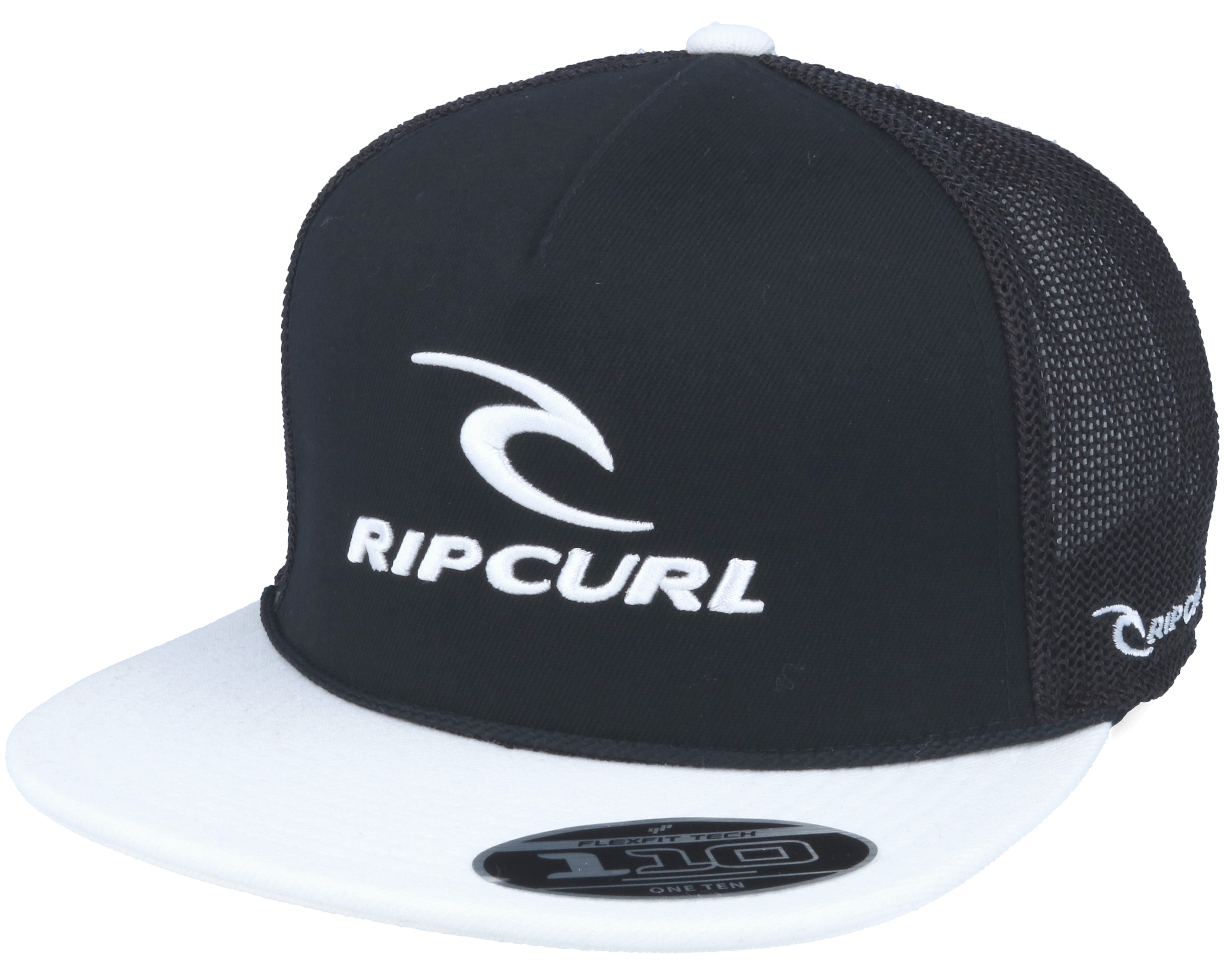Rippy Team Flat Trucker Black/White Snapback - Rip Curl cap ...